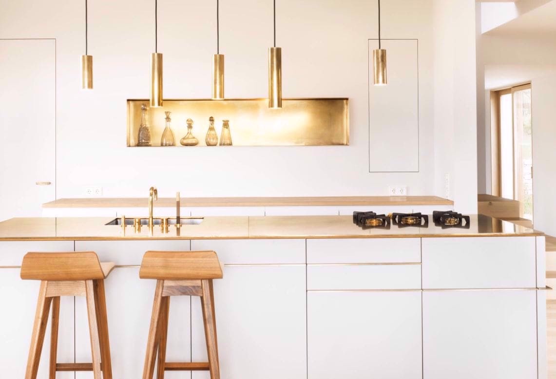 Messing bordplade | Eksklusive bordplader i messing på mål